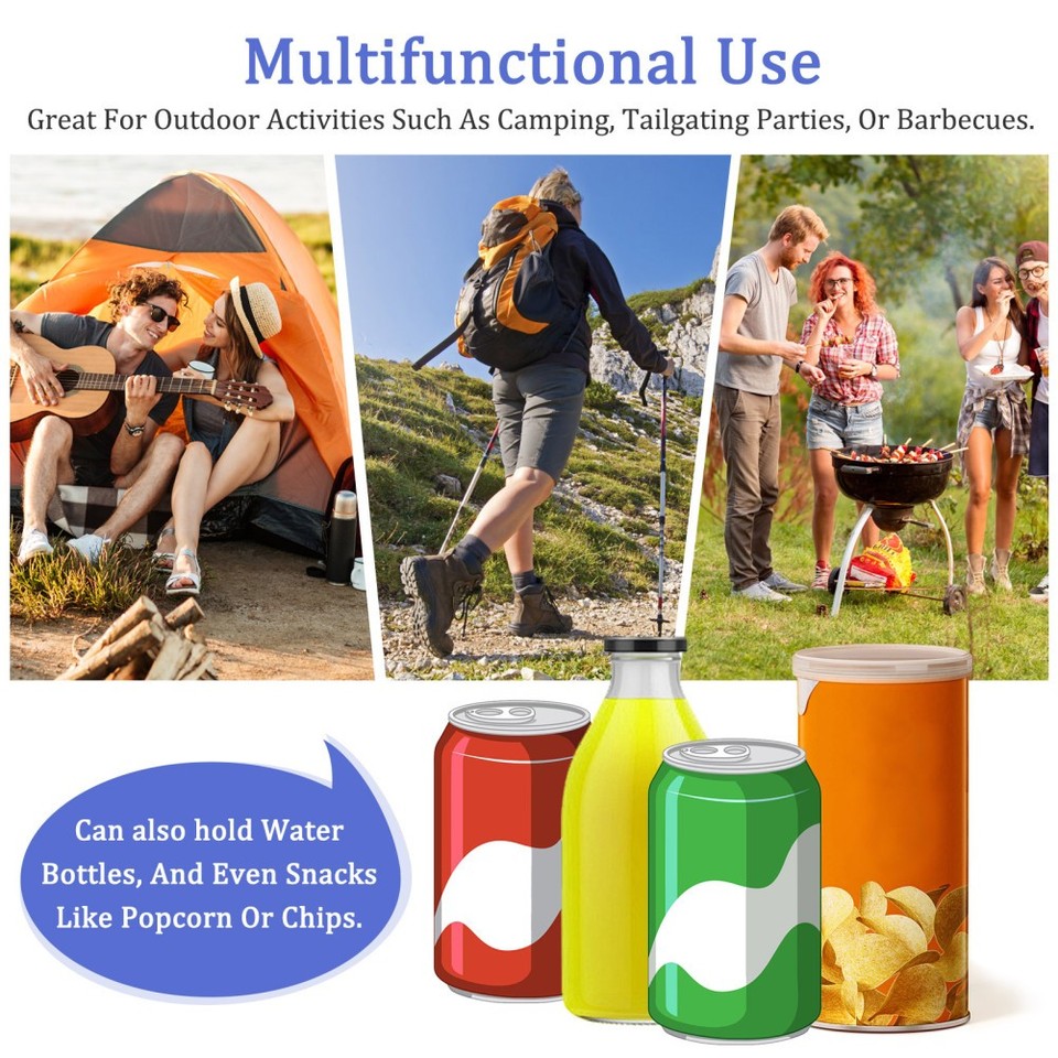 12 Pocket Water Bottle Carrier Bag Beer Belt Can Holder Drink Beverage ...