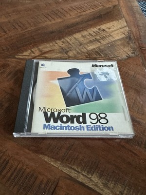 MICROSOFT WORD 98 Macintosh Edition Upgrade Cd-Rom & Key Number Only | eBay