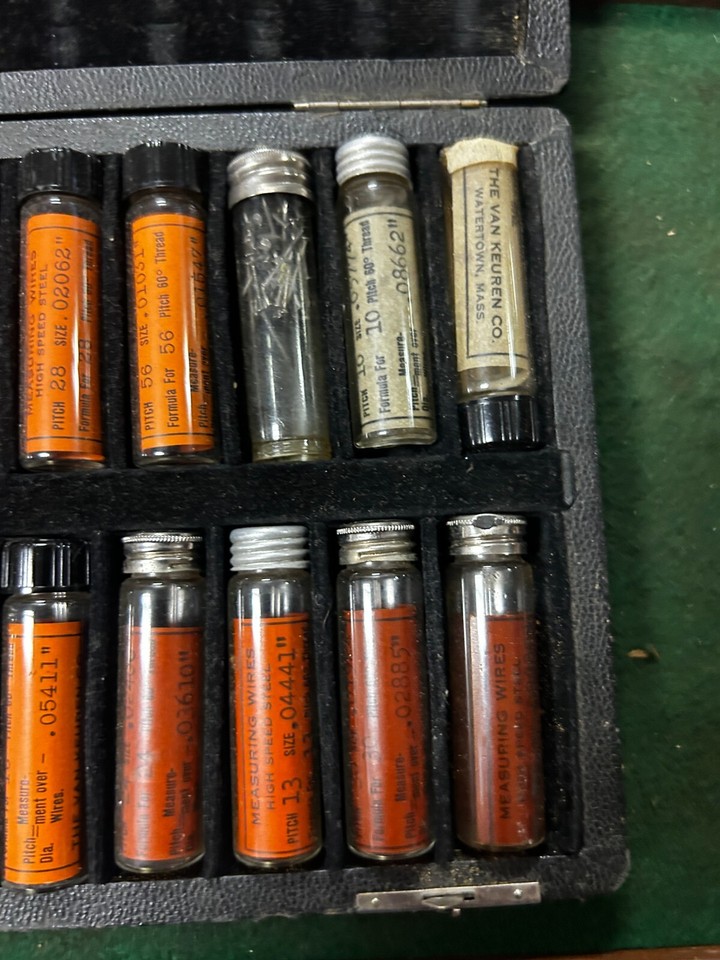 MACHINIST GrnCbC TOOL LATHE MILL Machinist Van Keuren Wire Gage Set in ...