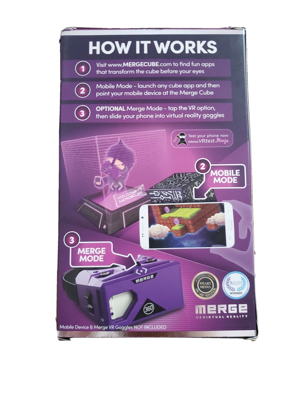 Merge Cube Holographic Handheld AR/VR Holograms Use Phone Android ...