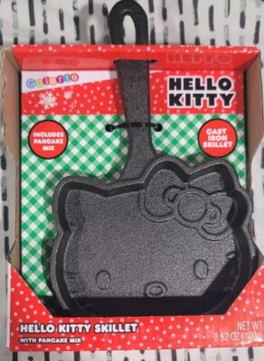 Sanrio Hello Kitty Pancake Cast Iron Skillet Pan with Pancake Mix - HK1 ...