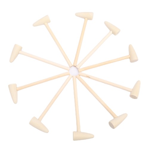 10PCS Solid Wood Mini Hammer For Planet Cake Hammer For Kids With Flat ...