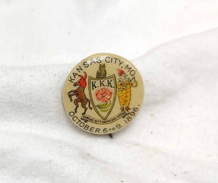 1896 Kansas City Missouri Kansas City Karnival Krewe Pinback Great ...