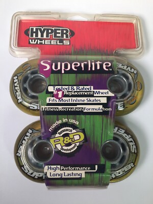 Hyper Wheels Superlite Inline Skate Roller Blades Wheels 82A 4-Pack ...