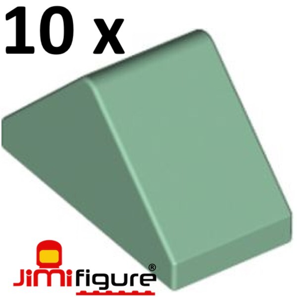 NEW 10 x LEGO Slope 45 Degree 2x1 Double Sand Green 3044c Genuine Roof ...