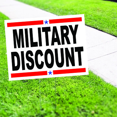 Military Discount Yard Sign With Stake Outdoor Store Advertising ...