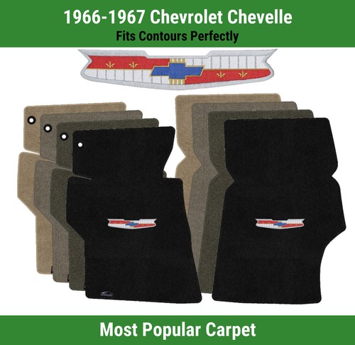 Lloyd Ultimat Front Carpet Mats for '66-67 Chevy Chevelle w/Chevy ...