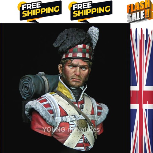 1/10 The 92nd Gordon Highlanders Waterloo 1815 Resin kit bust Figure GK ...