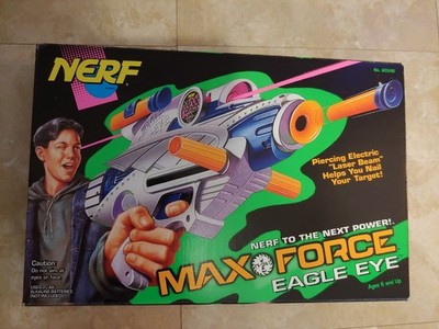 Vintage Nerf Max Force Eagle Eye Dart Blaster Kenner 1994 Excellent ...