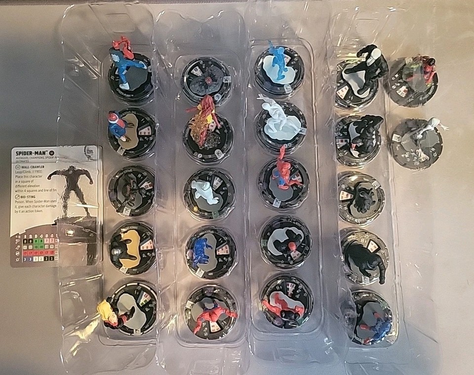 Heroclix Marvel Spider-Verse CUR Lot (22 Figures + 2 One Shots) | eBay