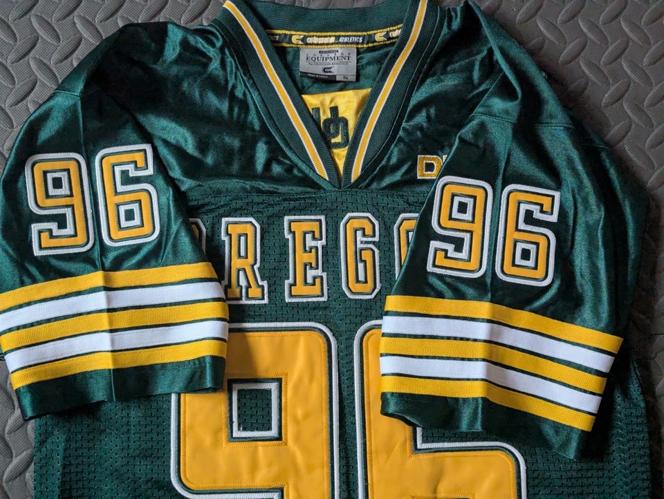 Vintage 90's Oregon Ducks Colosseum Athletics Football Jersey Sewn 96 Patches S | eBay