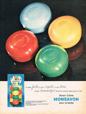 PUBLICITE ADVERTISING 1957 MONSAVON savon creme pour barbe | eBay