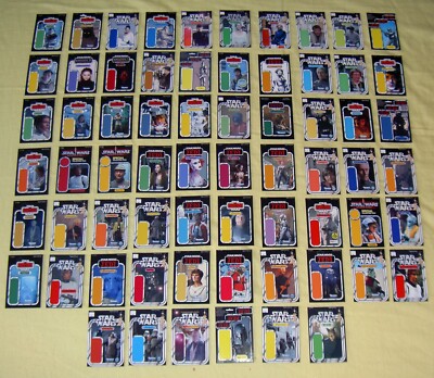 Vintage Star Wars 66 X CUSTOM MINI BACKING CARDS,CARDBACKS,DISPLAY WITH ...
