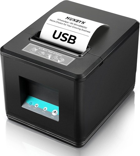 POS Printer with Auto Cutter ESC/POS Command Supp... 80mm USB Receipt ...