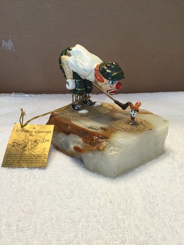 Vintage Ronald Lee Clown Golfer Figurine On Marble Base | eBay