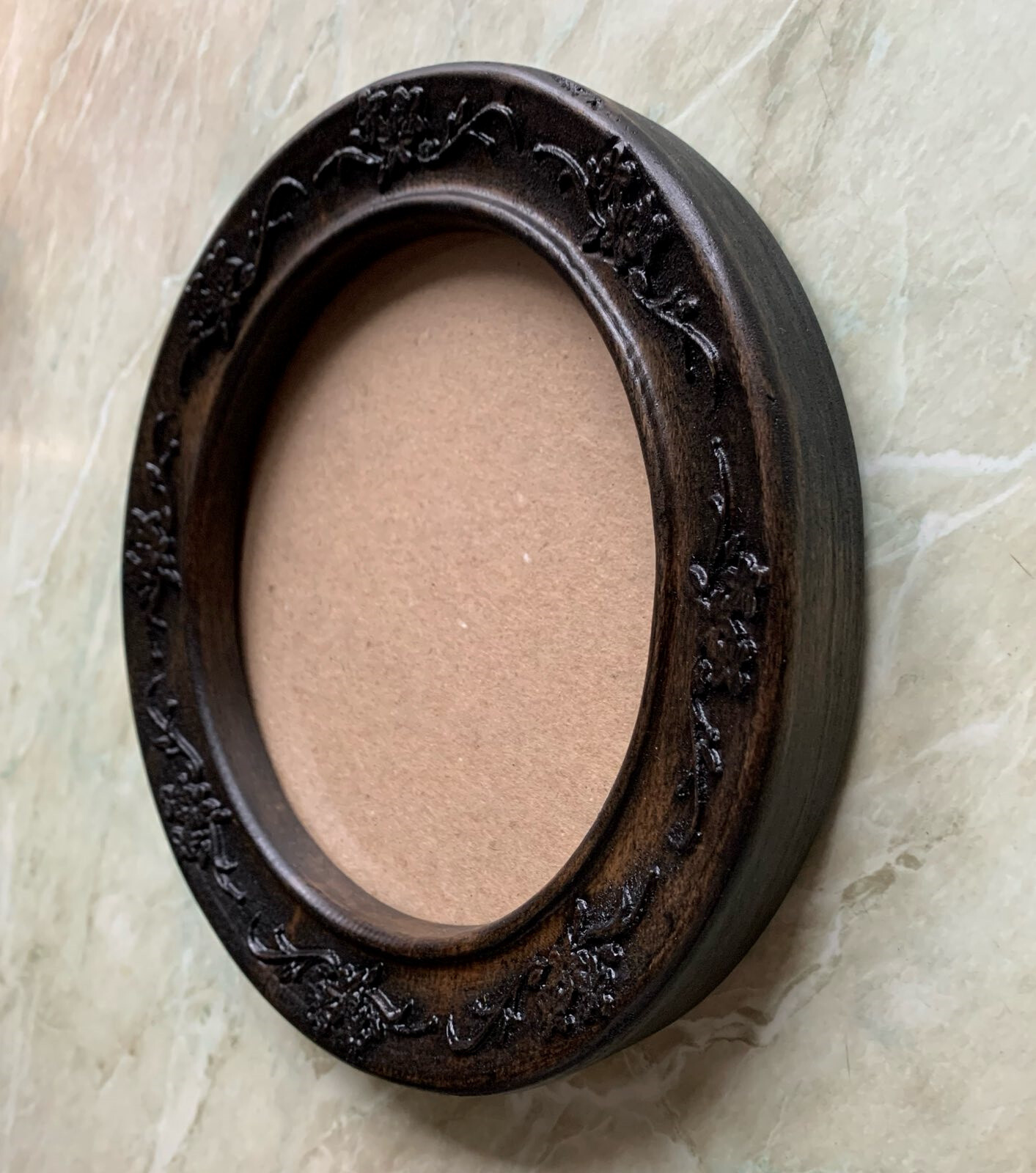 Round Photo Frame Wall Mounted Picture Decorative Floral Ornate Frames ...