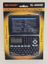 Sharp El-6800b Memo Master Electronic Organizer Large 34kb Memory 3 ...