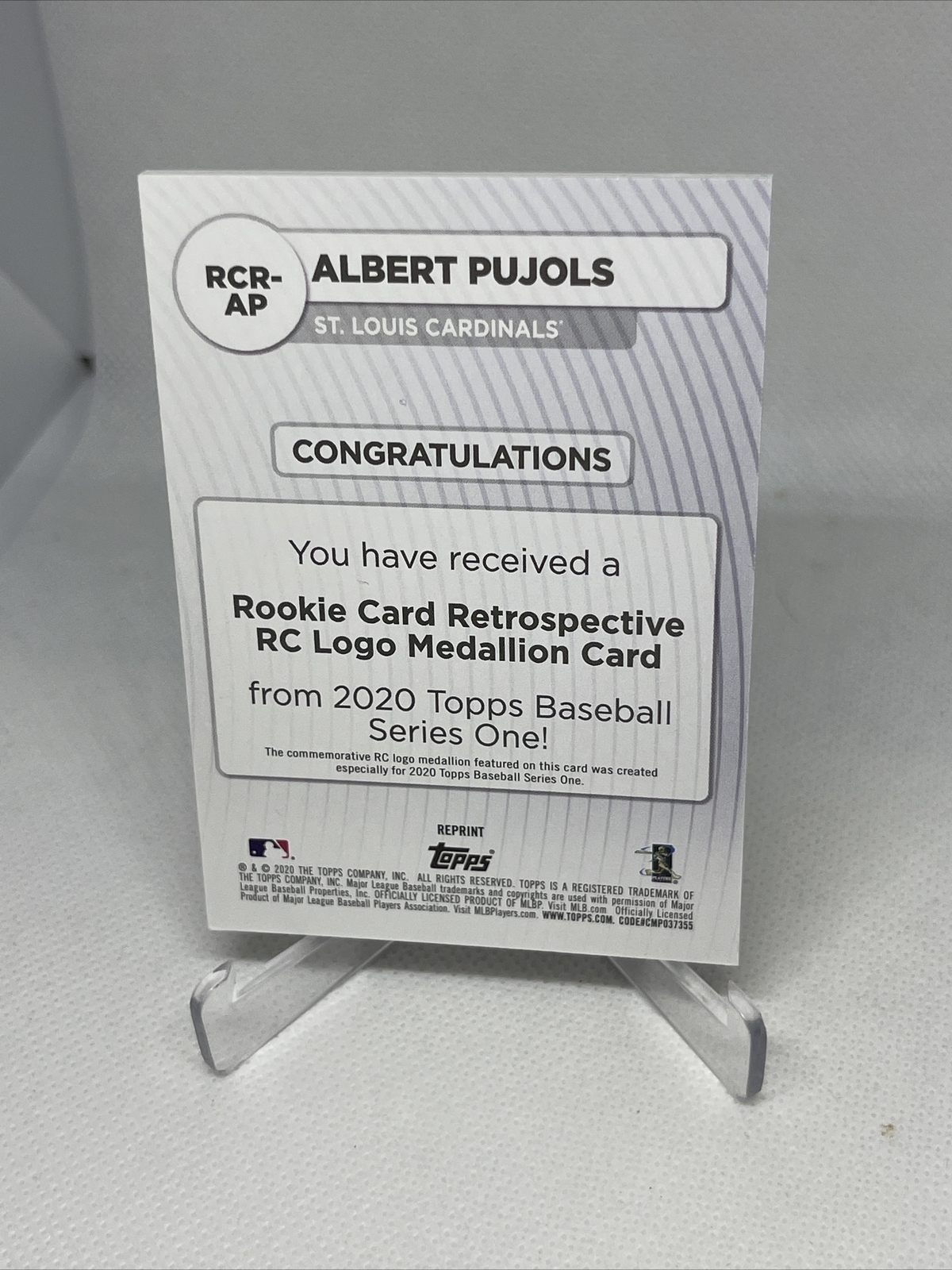 2020 Topps - Rookie Card Retrospective Logo Medallions #RCR-AP Albert ...