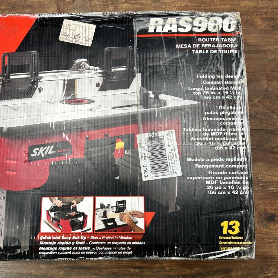 NEW SKIL RAS900 Router Table Quick Clamp System Compact Fold Storage 13 ...