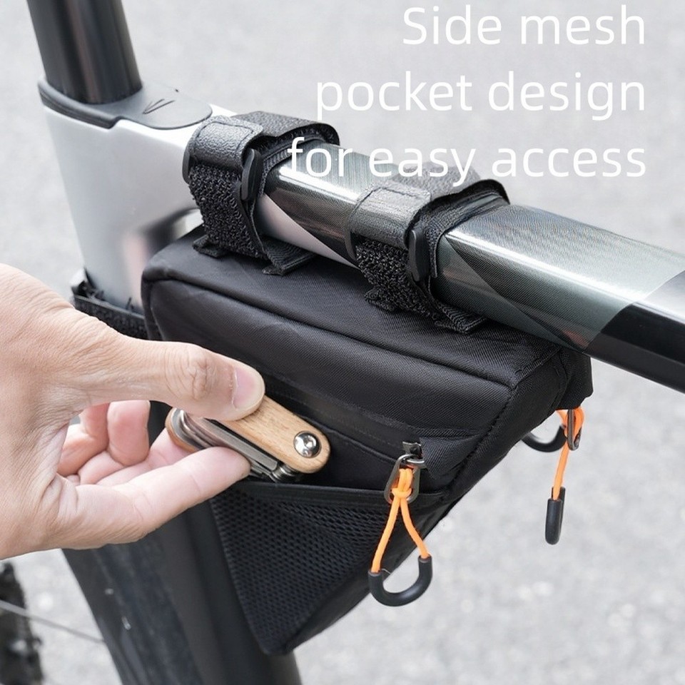 Waterproof Nylon Bike Frame Bag Large Capacity with Low Profile ...