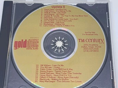 TM Century Gold Disc Update 5 CD Promo Rare Bill Withers Manhattans ...