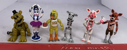 Five Nights At Freddy’s Lot Of 6 Figures Chica, Foxy, Ballora, Golden ...