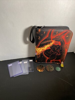 Lot Of 49 Pokémon Cards Including Binder 4 Top loaders Coins Pin ...