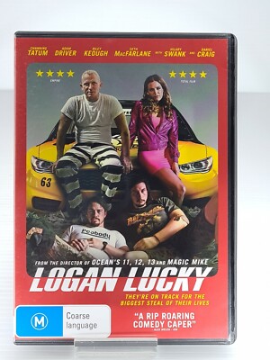Logan Lucky DVD Channing Tatum Seth MacFarlane Farrah Mackenzie Sutton ...