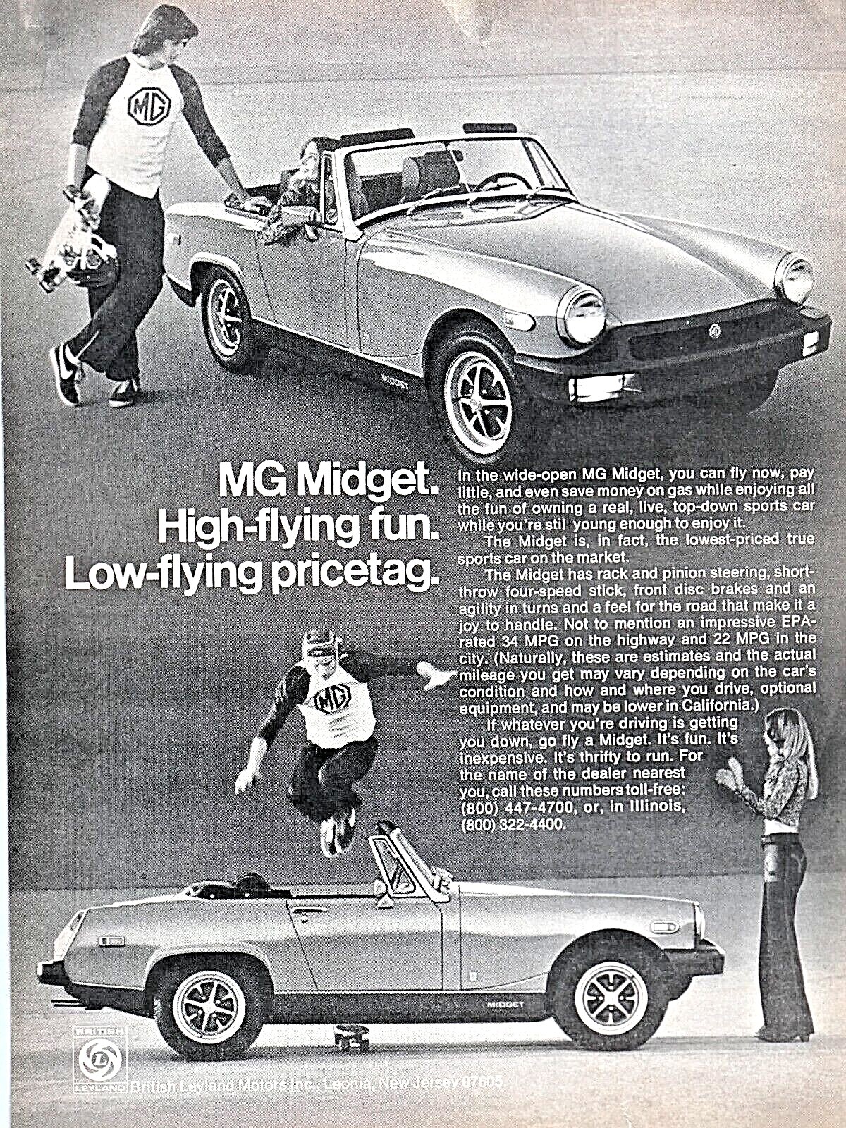 MG Midget Vintage High Flying Fun Original Print Ad 8.5 x 11" | eBay