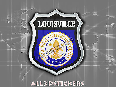 3D Emblem Sticker Resin Domed Flag Louisville - USA Adhesive Decal ...