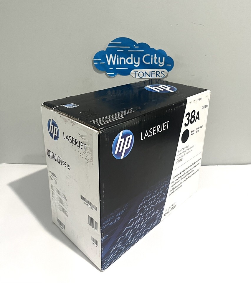 HP 38A Q1338A GENUINE BLACK TONER CARTRIDGE 12K PAGES LASERJET 4200 ...