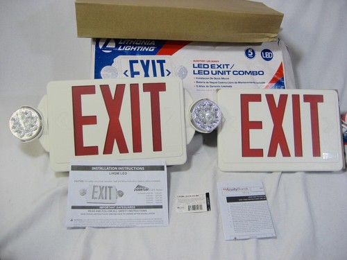 Lithonia lighting lhqm led r ho r0 m6 Exit Sign with Lights | eBay