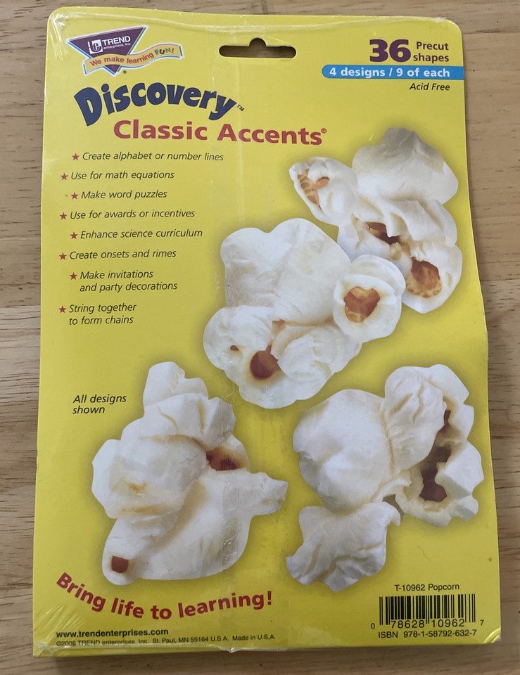 Discovery Classic Accents Popcorn Variety Pack 36 Pieces T-10962 New In ...