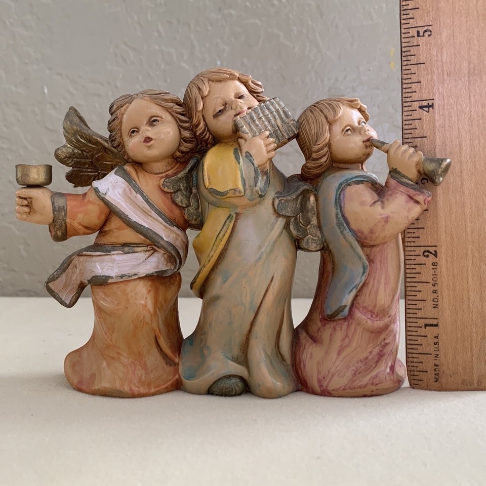 Euromarchi Italy Angel Trio Candleholder Vintage Resin | eBay