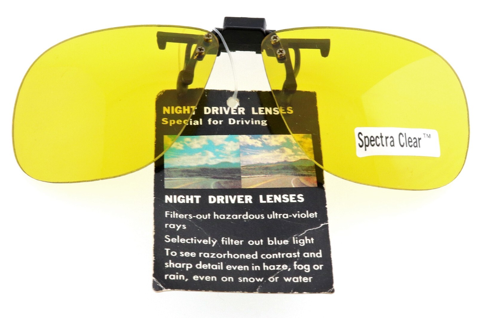 Vintage NOS Spectra Clear Night Driver Lenses Clip-On… - Gem