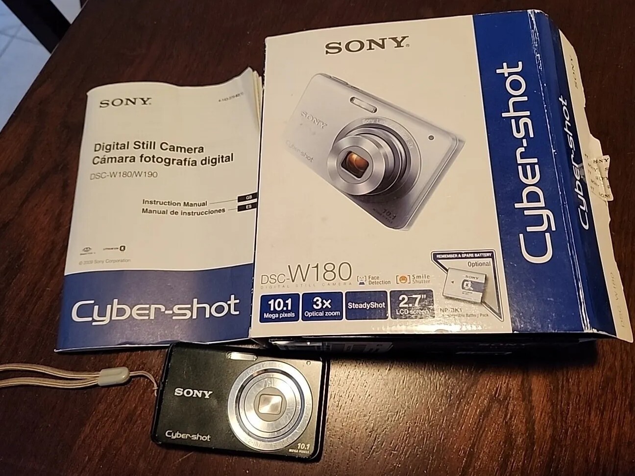 Sony Cyber-shot DSC-W180 10.1MP Digital Camera - Black With Box ...