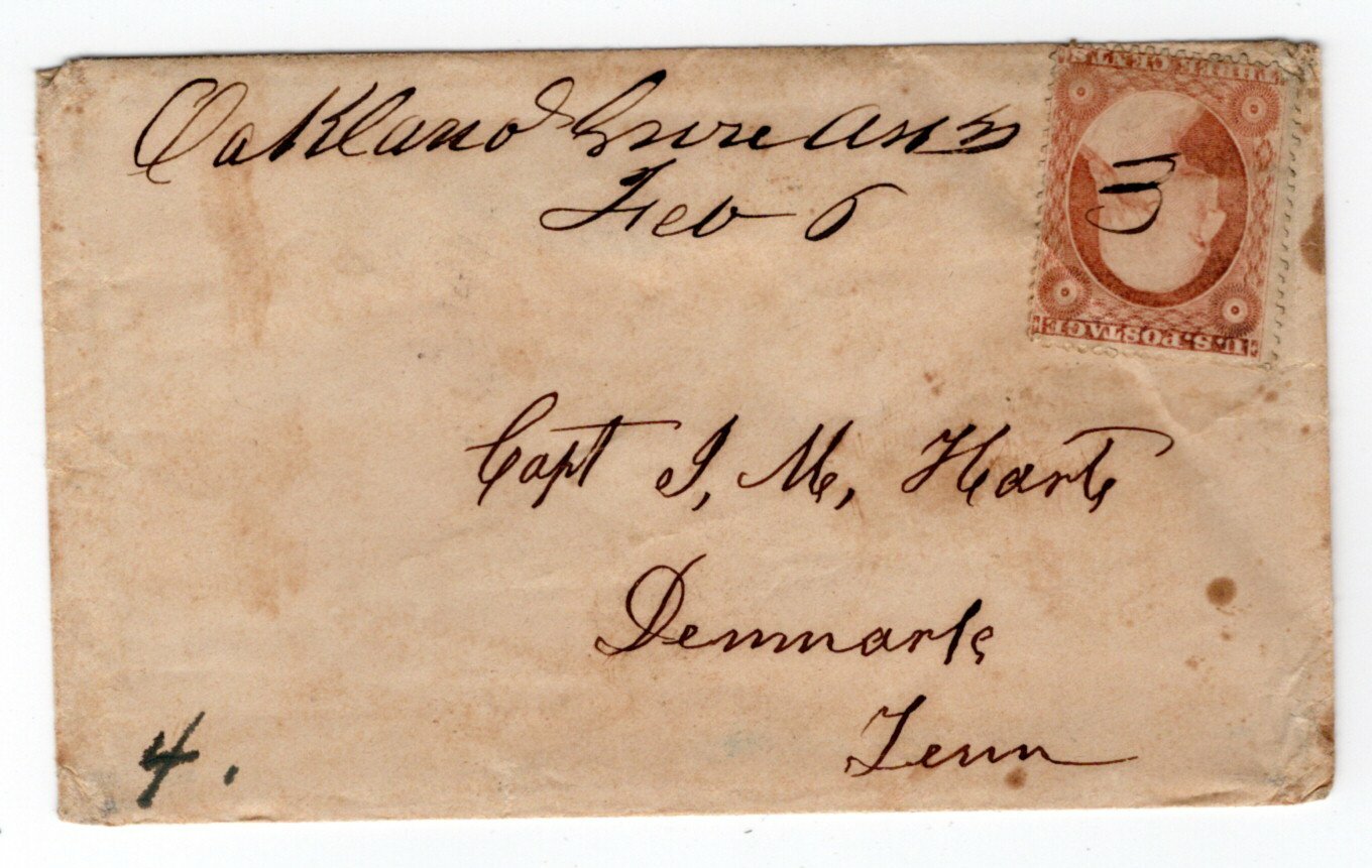 #26 Oakland Grove Arkansas AR (1842-1861) Lonoke Co. to Denmark TN | eBay