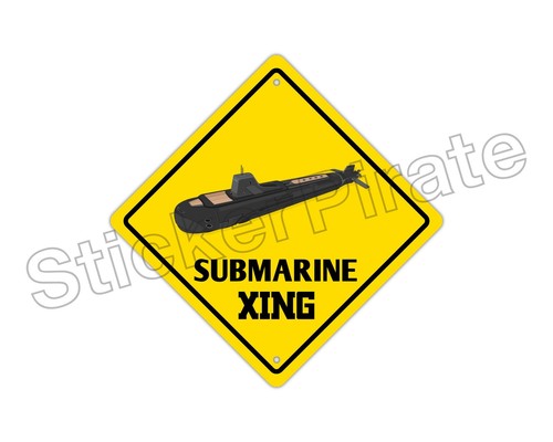 *Aluminum* Submarine Crossing Funny Metal Novelty Sign 12"x12" | eBay