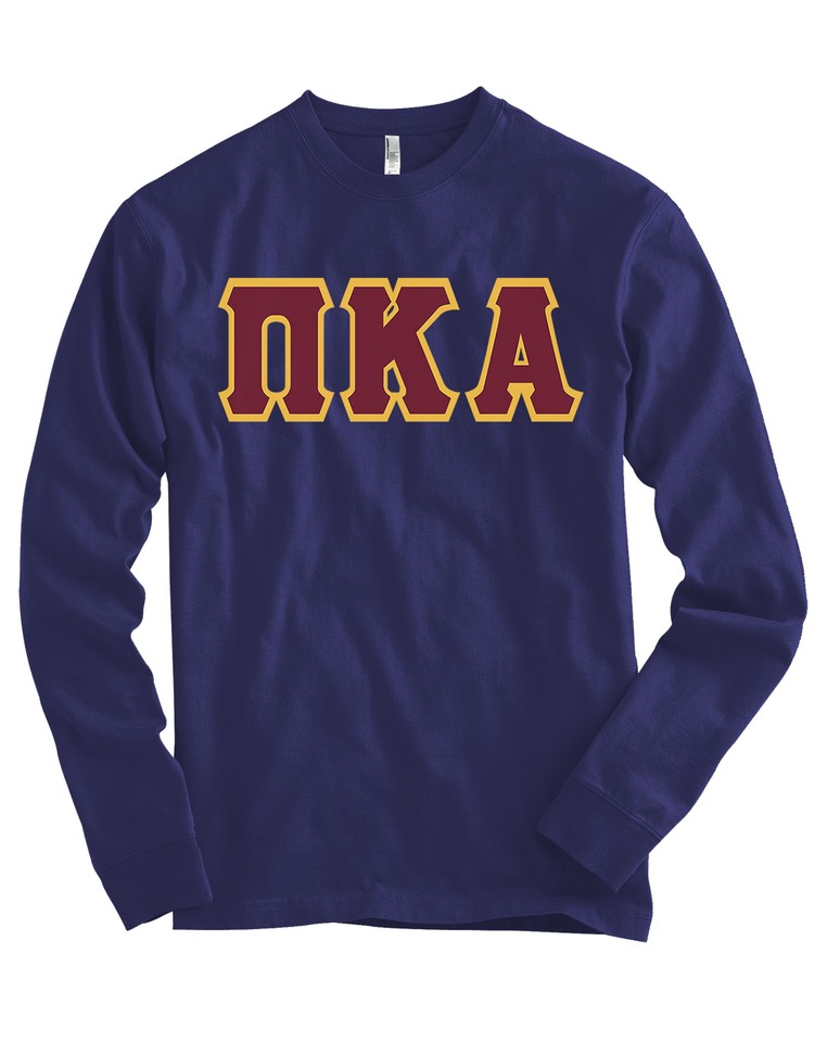 Pi Kappa Alpha Fraternity Bella + Canvas Long Sleeve PIKE Letters Shirt ...