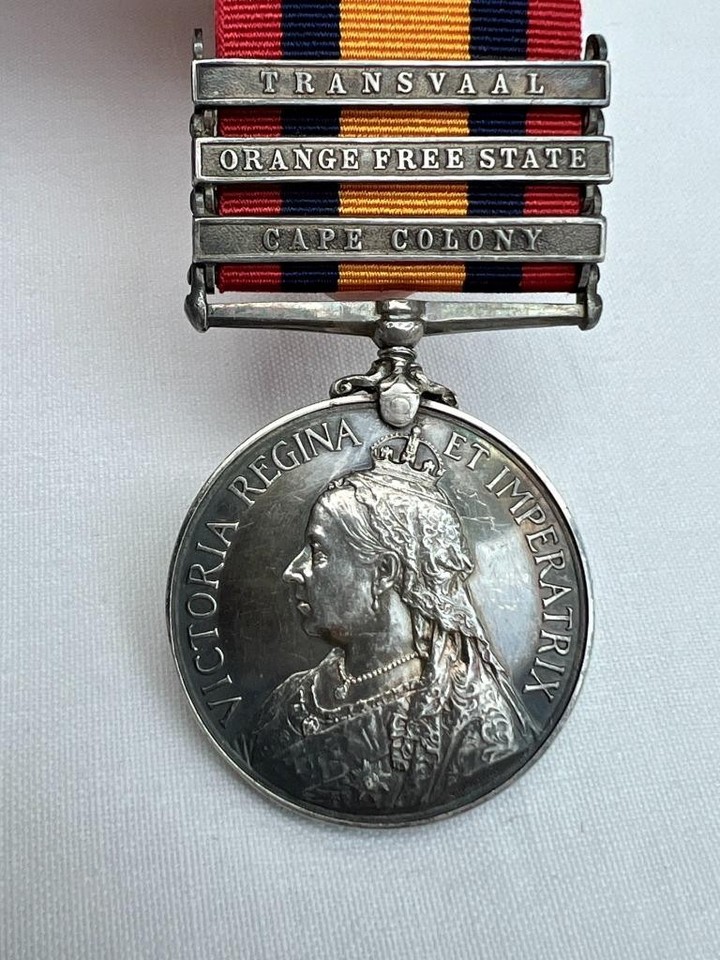 3 Bar QSA Queens South Africa Medal:Corporal J.H.PYE I.Y. H.P. STAFF | eBay