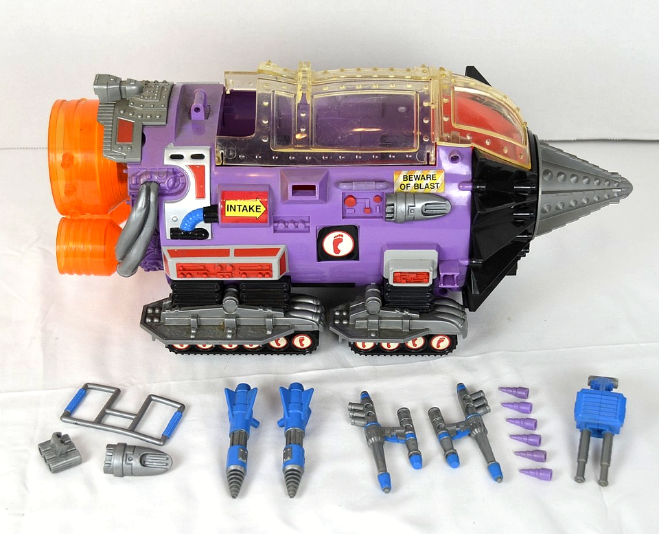 Vintage TMNT Mutant Module Drill Vehicle Very Near Complete Playmates ...