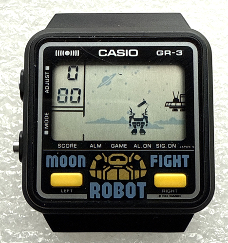 Casio GR-3 Moon Fight Robot Game - 1984 Japanese Digital Watch ...