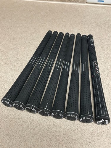 7 Ping 5L & 1 Ping ID-8 Golf Grip / Standard Size / .600 Core Round ...