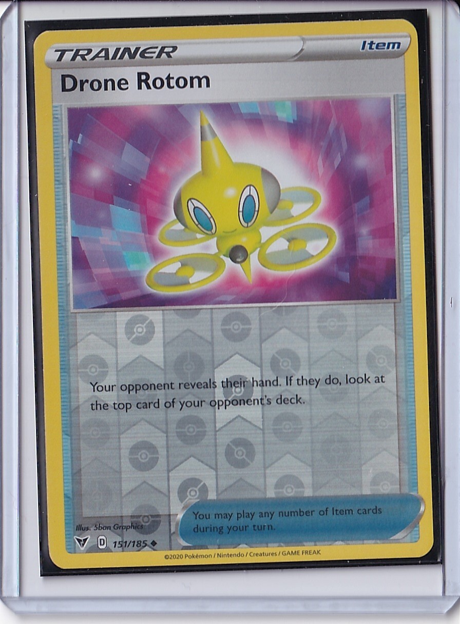 Reverse Holo Drone Rotom 151/185 Uncommon Vivid Voltage Pokemon TCG ...