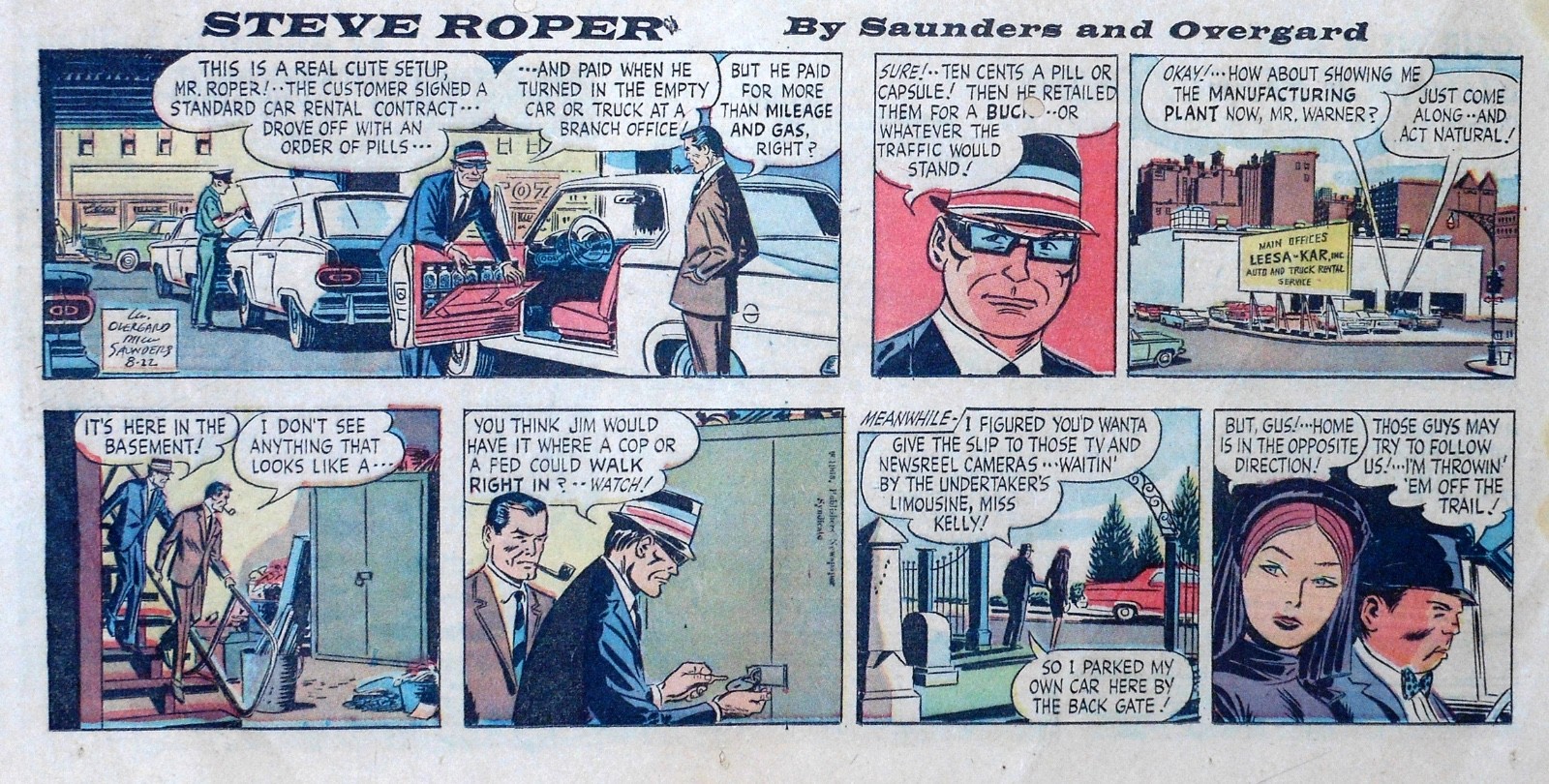 Steve Roper & Mike Nomad by Overgard - color Sunday comic page - August ...