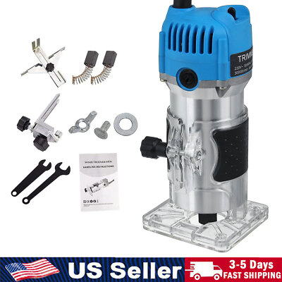 Wood Routers, 800W Wood Trimmer Router Tool, Compact Wood Palm Router ...