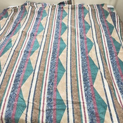 vintage springs flat sheet queen green blue aztec usa blend ...