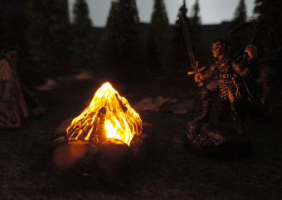 Miniature blinking LED Campfire decor for Dwarven Forge D&D | eBay