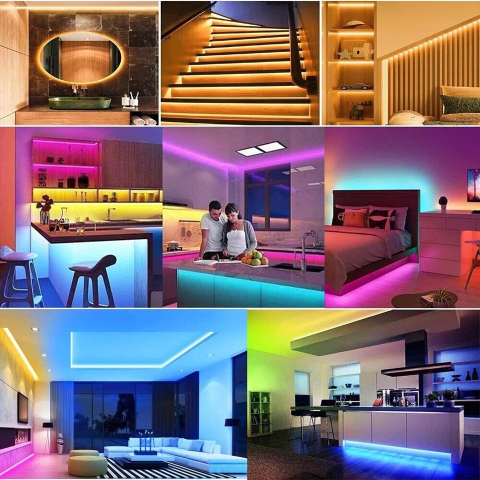 320LEDs/m COB LED Strip Light Flexible Tape Lights Home DIY Lighting 5V ...