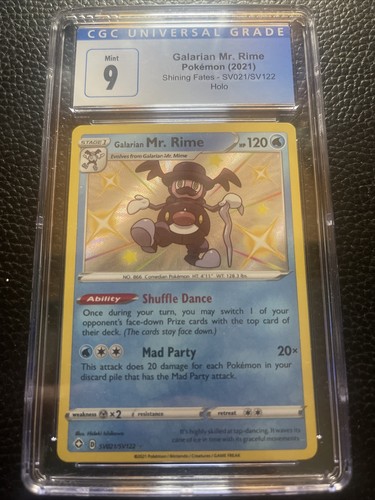 Galarian Mr. Rime SV021/SV122 Shining Fates-Shiny Holo Rare Pokemon CGC ...